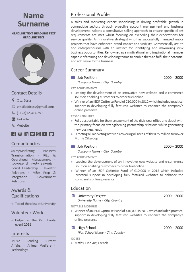 CV Templates - James Innes Group UAE